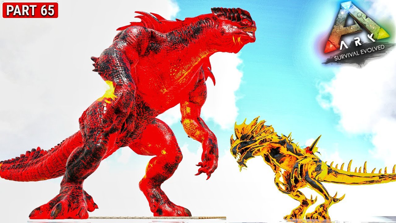 Fire Colossus VS Fallen Demonic Reaper Fight 🔥: ARK New Mega Modded ...