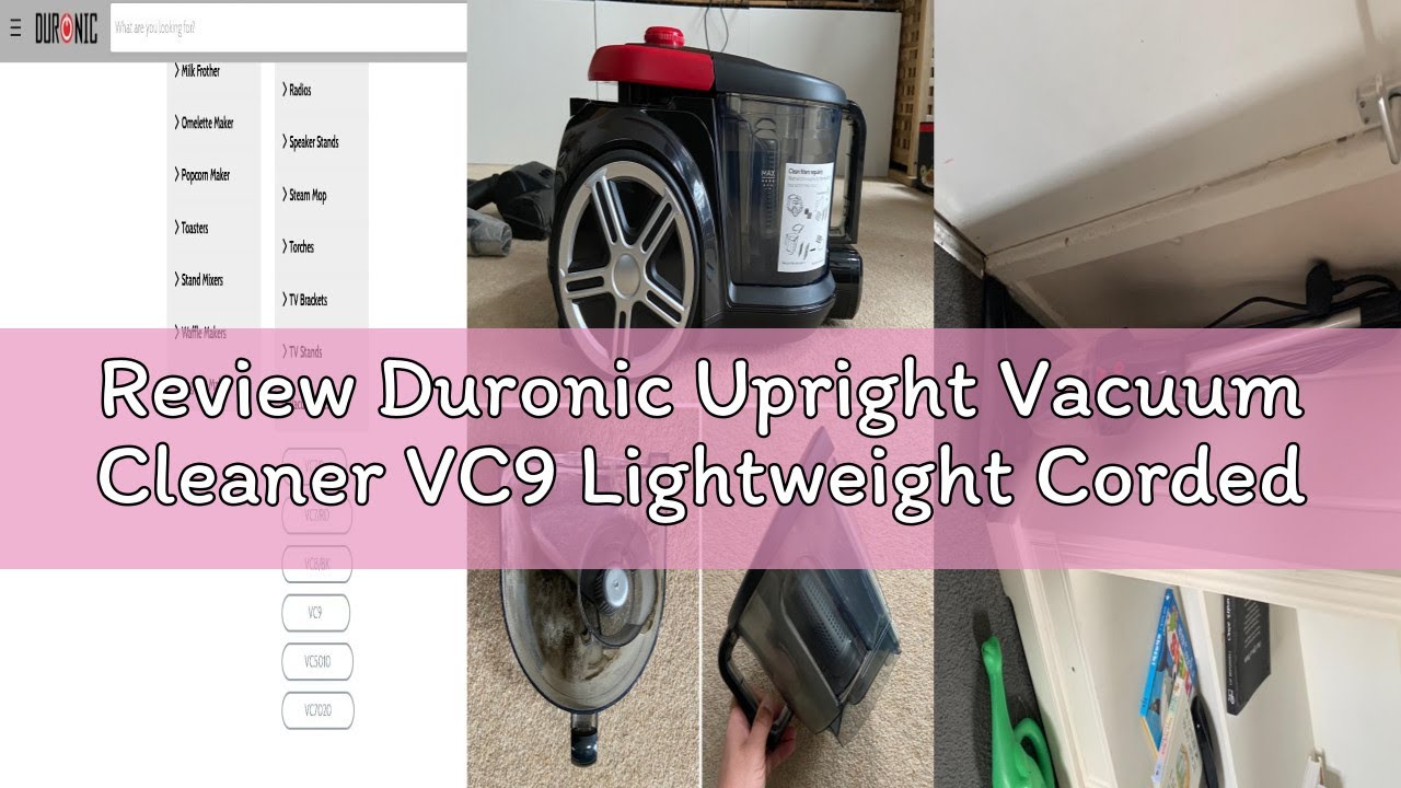 Review Duronic Upright Vacuum Cleaner VC9 Lightweight Corded Stick Vac ...