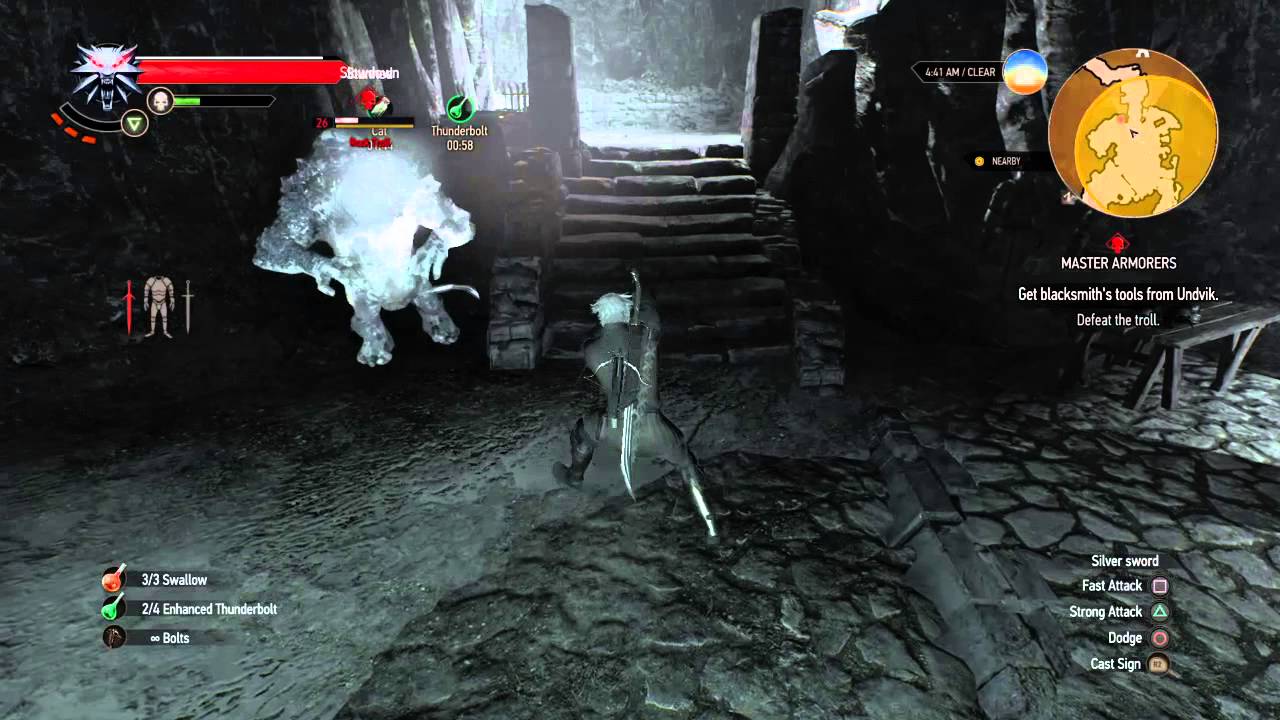 Witcher 3. How to kill a Rock Troll. - YouTube