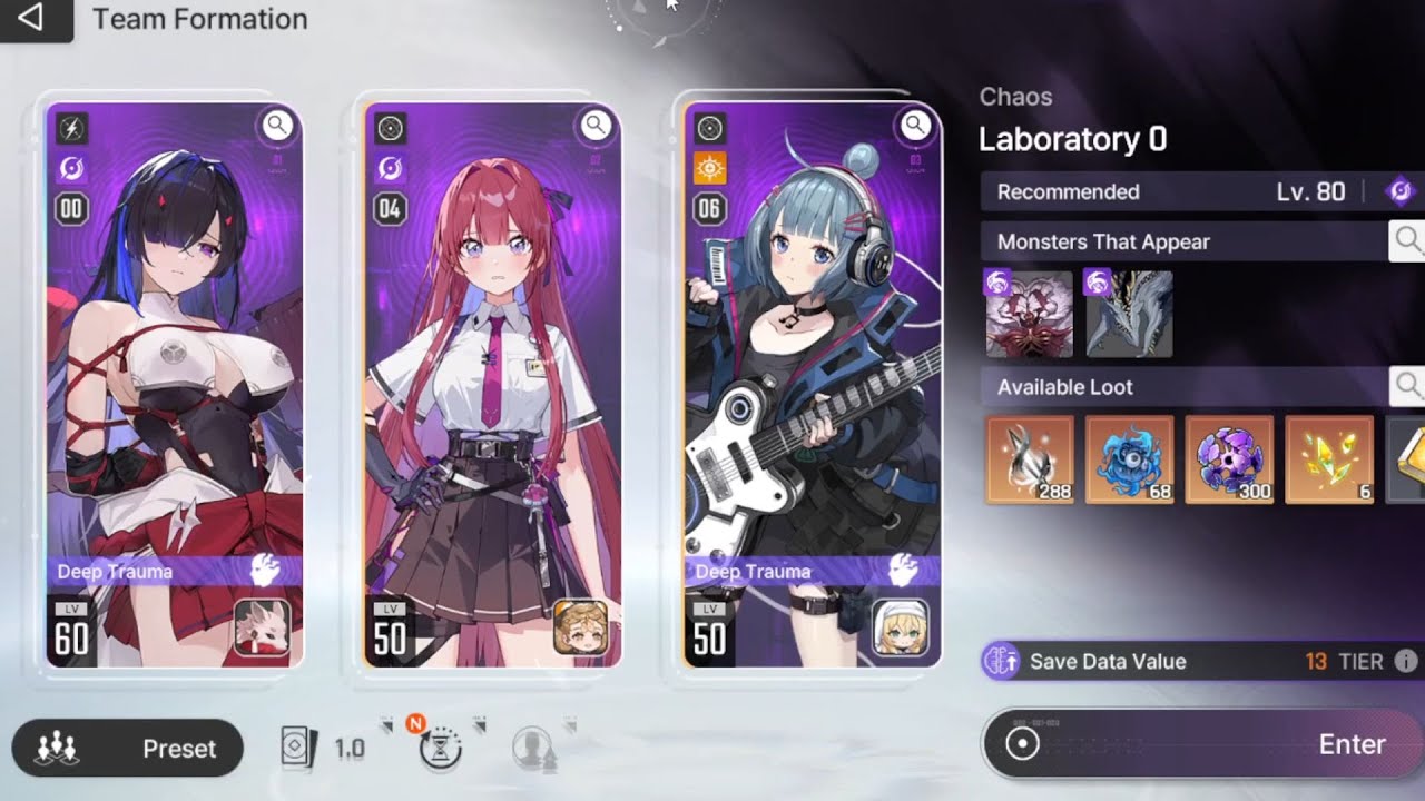 Chizuru/Rin/Nia Difficulty 8 Nightmare Run [Laboratory 0] | Chaos Zero ...