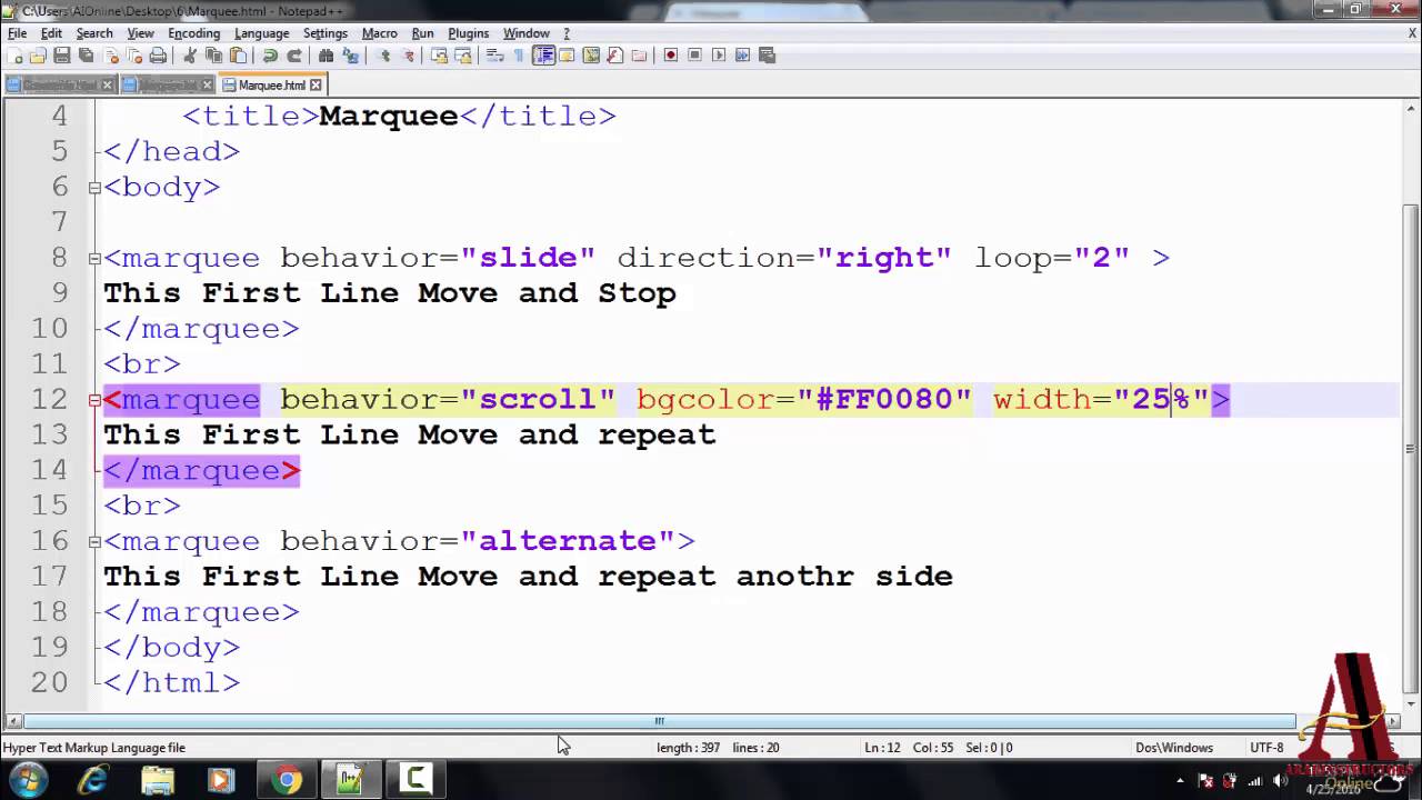 Html5 Lesson 6 1 Superscript Subscript Marquee Comments Youtube 3927