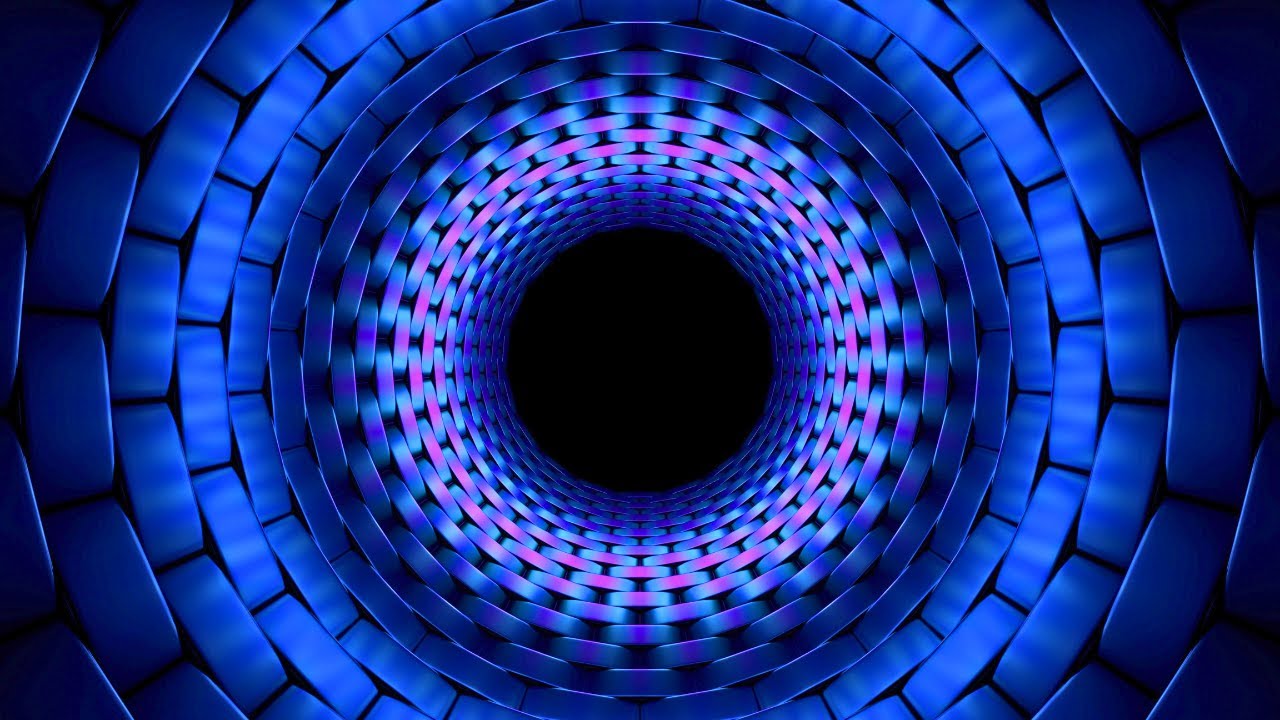 Blue Hypnotic Tunnel: A Psychedelic Descent into Infinity in 4K (No ...