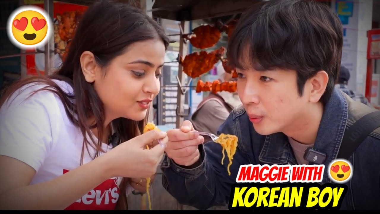 Nishu Tiwari Eats Maggie With Korean Boy | Nishu Tiwari Vlogs - YouTube