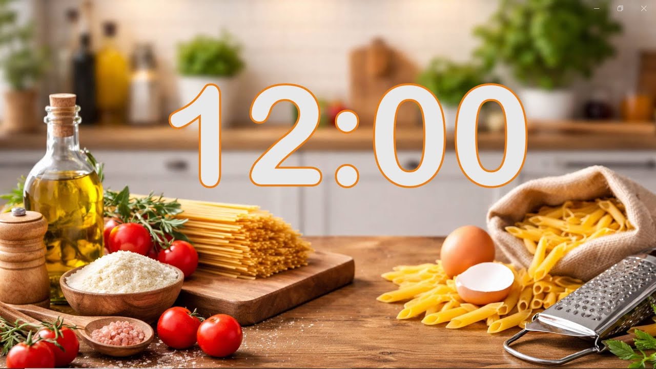 12 Minute Pasta Timer ⏱️ | Perfect Al Dente Every Time - YouTube