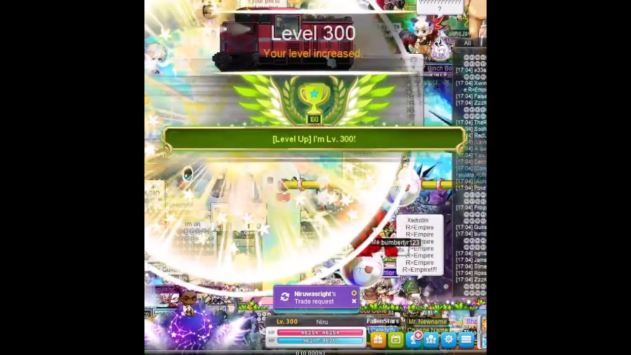 LEVEL UP 300 niru MapleStory 메이플스토리 楓之谷 300等 第一名 - YouTube