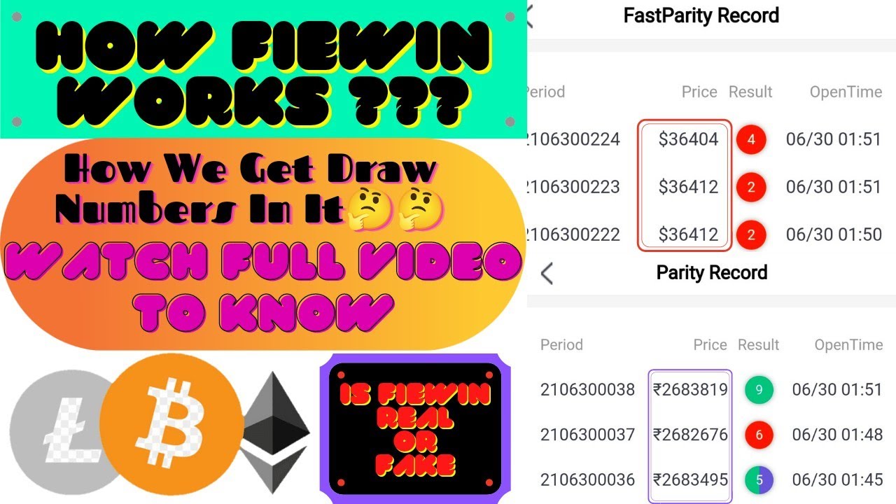FIEWIN APP SECRET REVEALED🤑 HOW WE GET PARITY AND FAST PARITY NUMBERS ...