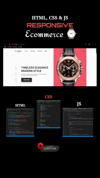 Responsive #ecommerce #webdesign #webdevelopment #responsivedesign #html #css #javascript #watch ...