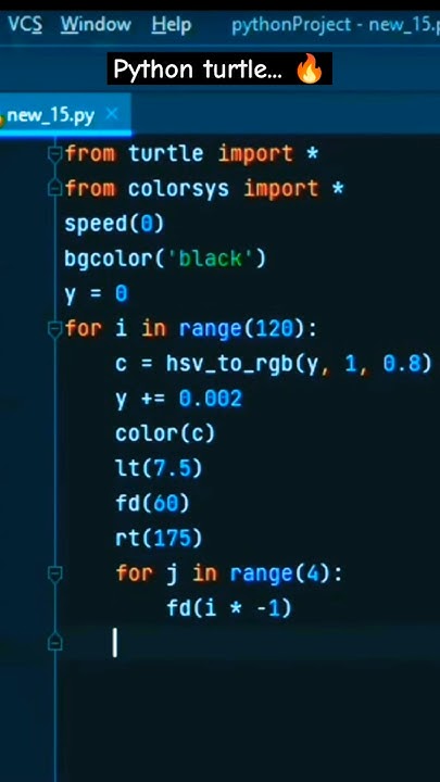 Python Turtle Coding in 10 Seconds || Python Programming #shorts #python #programming #coding ...
