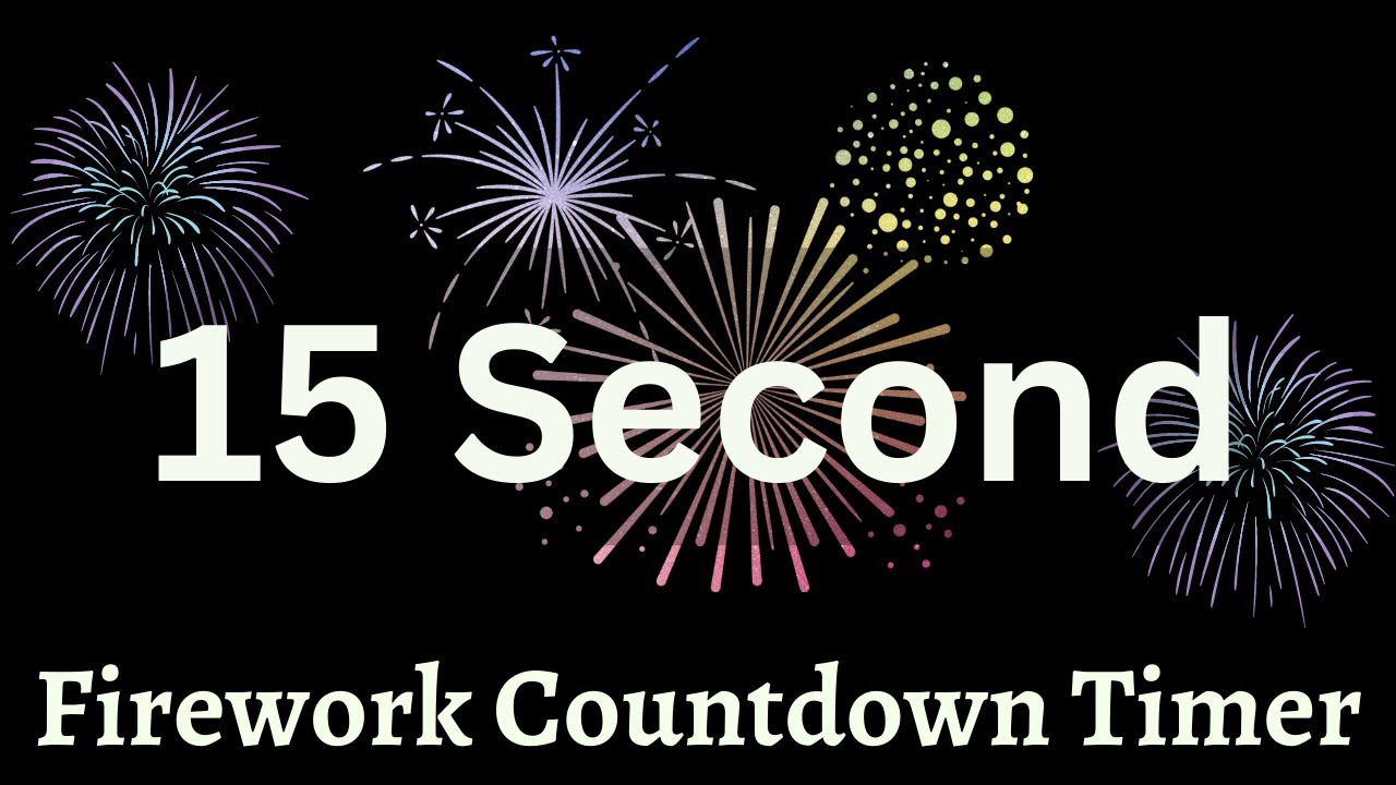 15 Second 4th Of July Countdown Firework Timer! (With Firework sound effect ending) - YouTube