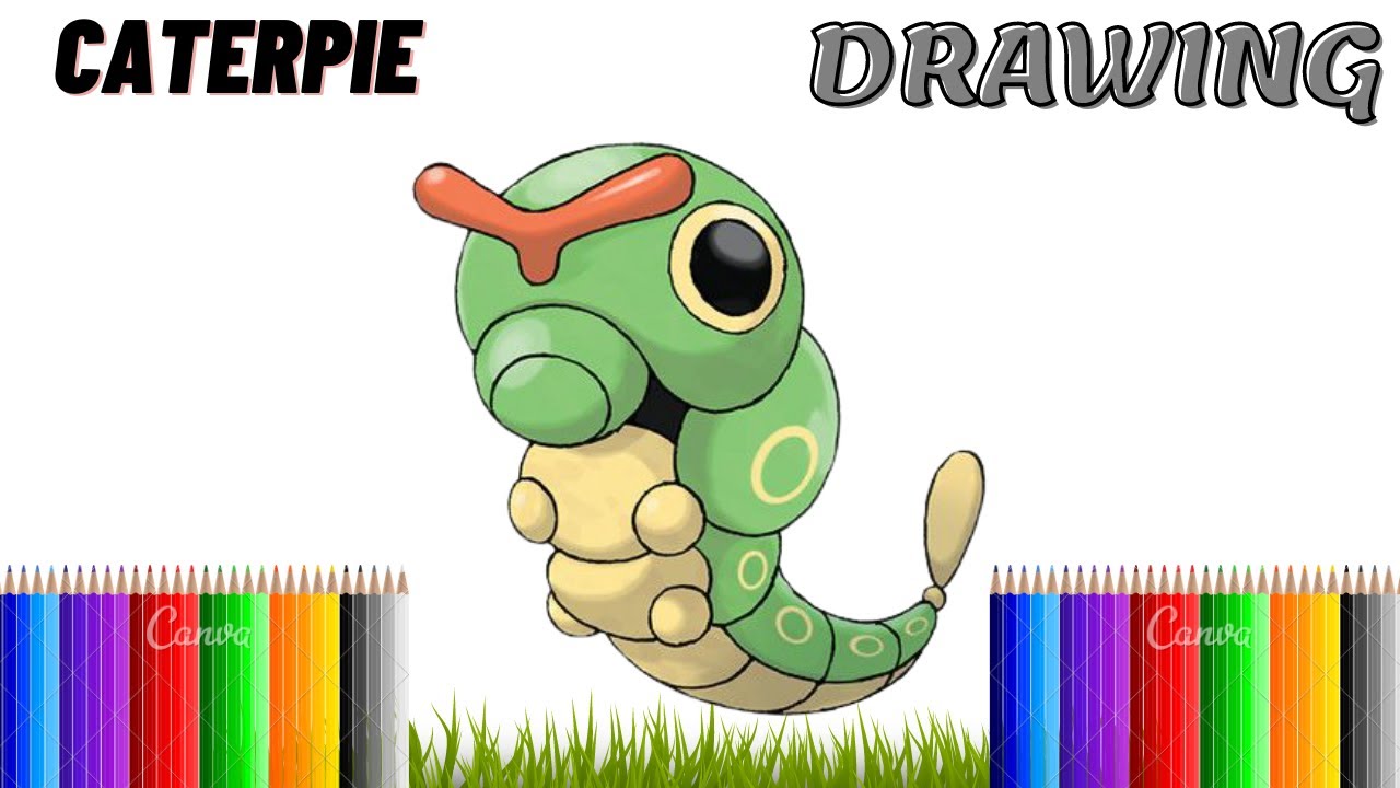 How To Draw Caterpie | Pokemon #pokemon #kids #drawing - YouTube