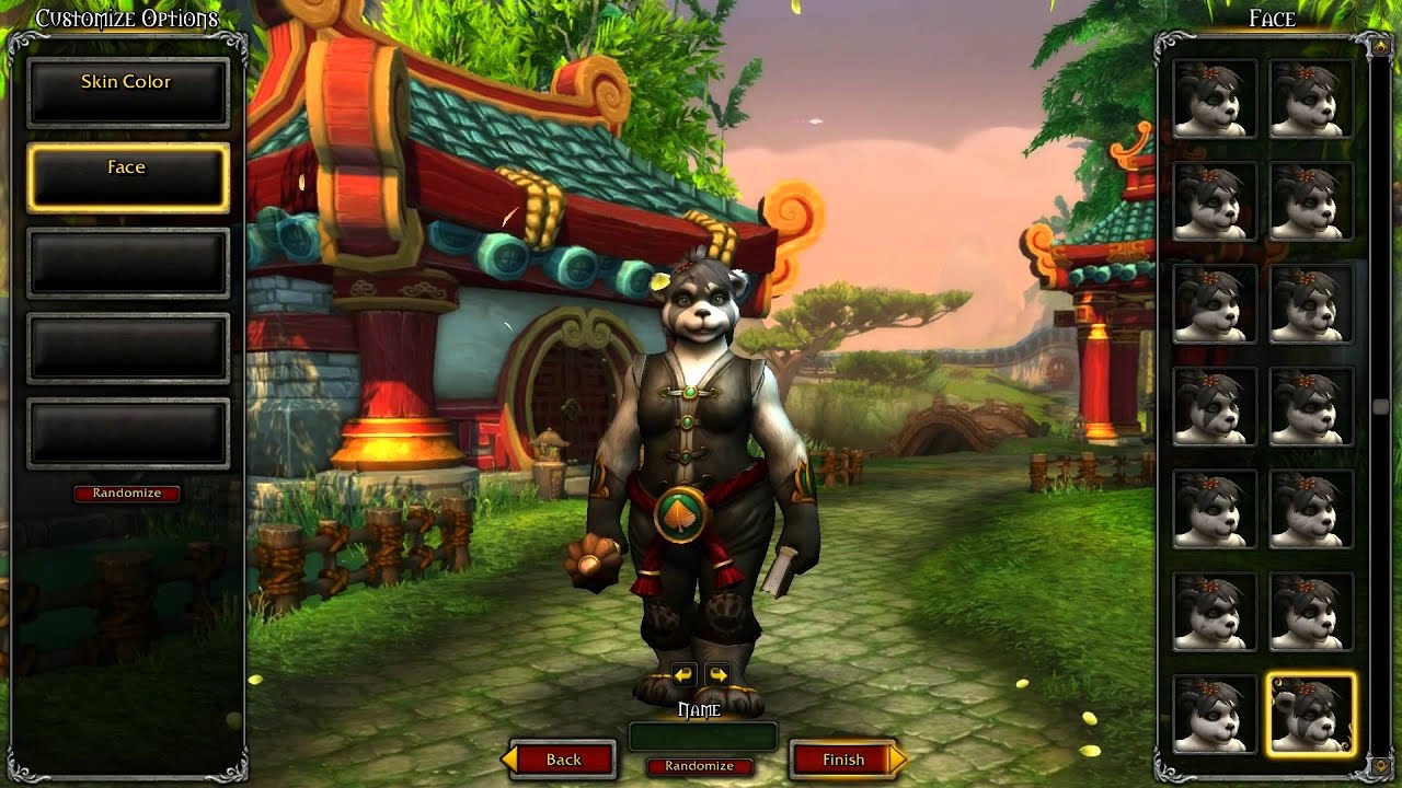 Mists of Pandaria Beta - Pandaren Character Creation - YouTube