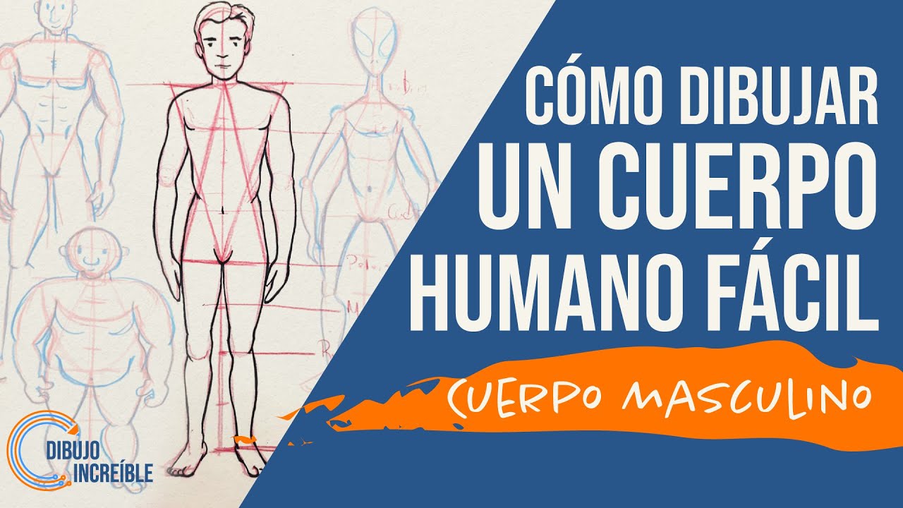 Como dibujar un cuerpo humano fácil │ Cuerpo masculino - YouTube