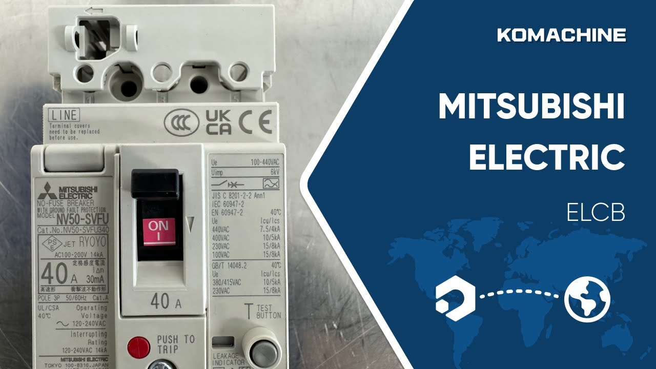MITSUBISHI ELECTRIC / ELCB (NV50-SVFU-3P-40A) / INV-04601 - YouTube