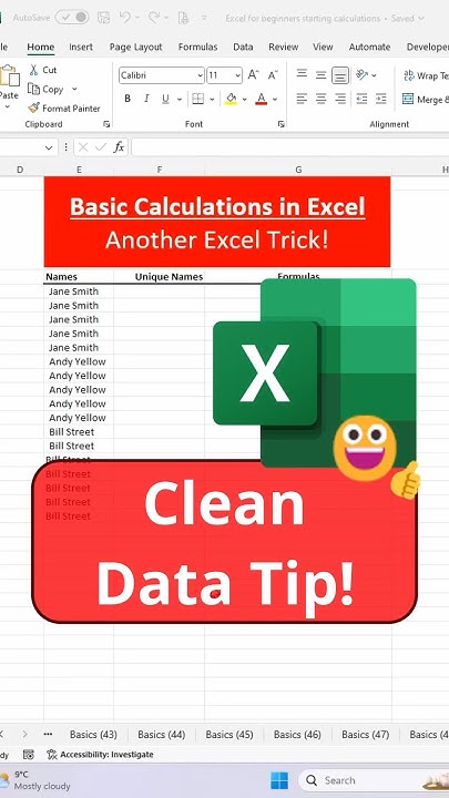 Excel Data Cleaning Secrets: UNIQUE and TRIM Functions - YouTube