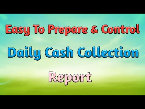 Easy to Prepare & Control Daily Cash Collection Report - YouTube