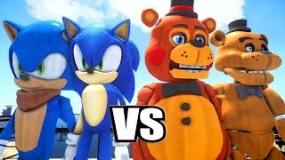 SONIC THE HEDGEHOG AND SONIC BOOM VS FREDDY FAZBEAR AND TOY FREDDY ...