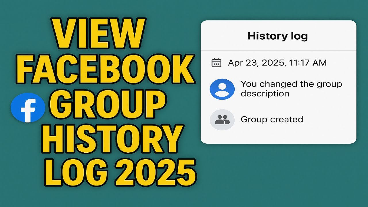 How To View Facebook Group History Log (2025) - YouTube