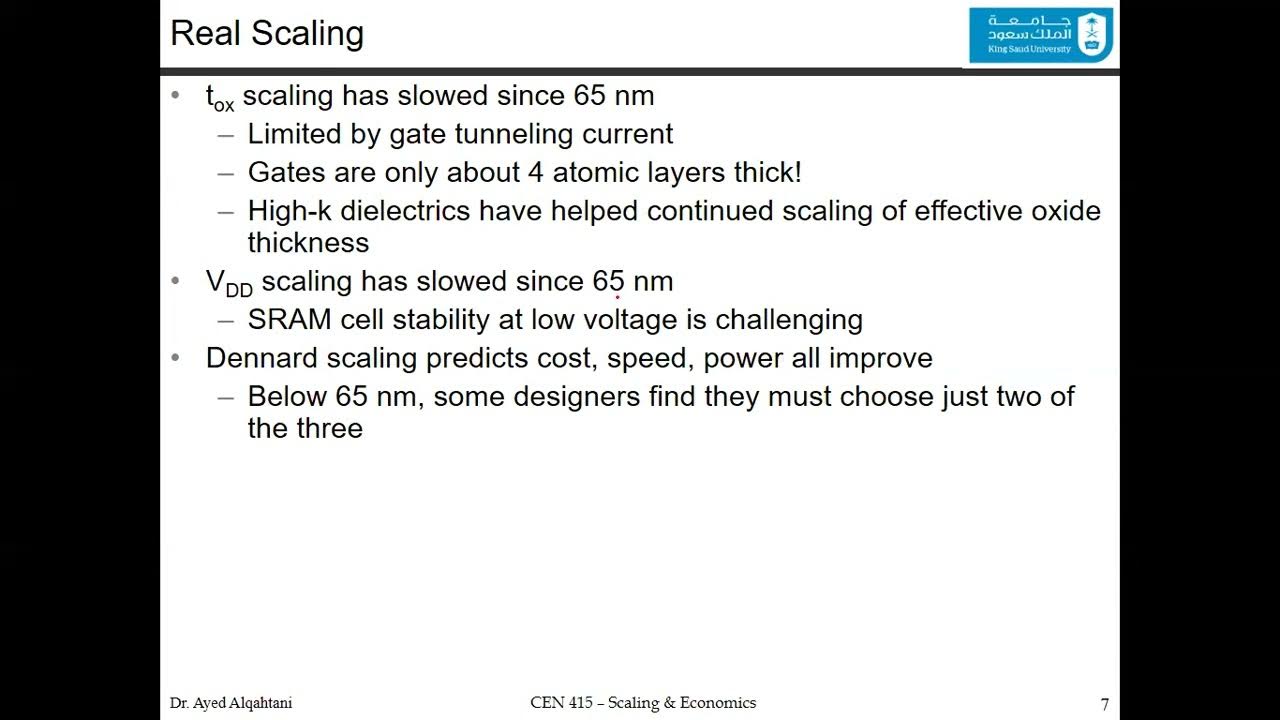 Introduction to VLSI Design_Lecture 15 - Scaling & Economics, Packaging, Power, Clock, IO - YouTube