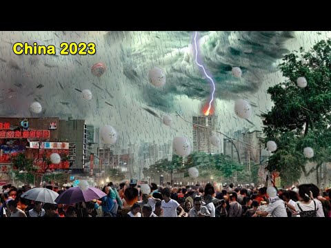 A few minutes ago, China in mourning! Massive storm hit China