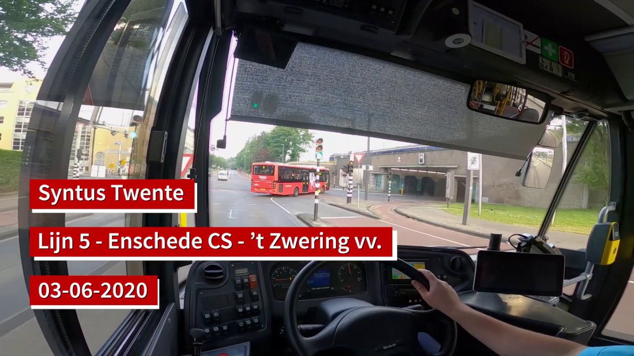 Syntus Twente - Lijn 5 Enschede CS - 't Zwering | Dutch Bus driver POV ...