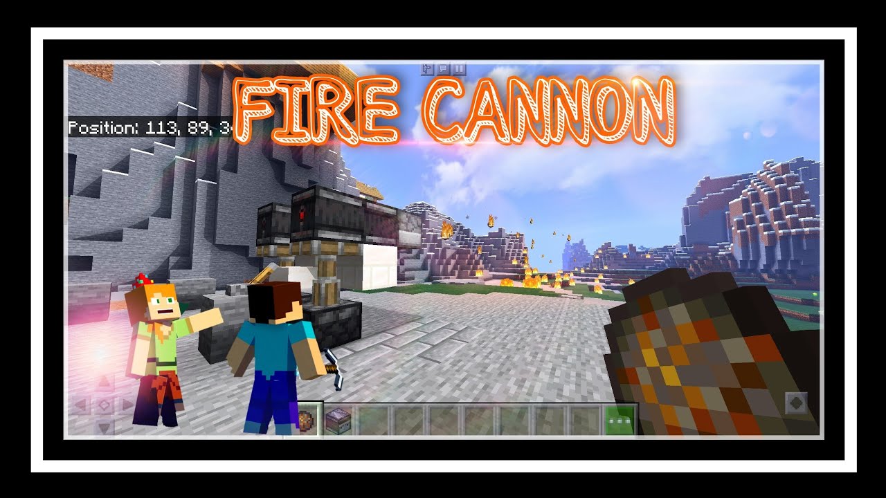 FIRE CANNON || MINECRAFT TUTORIAL - YouTube