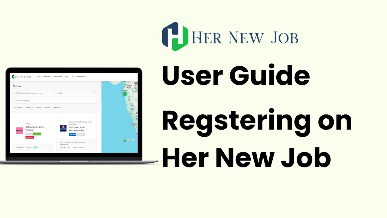 How to register on Her New Job : The free job site for women - YouTube