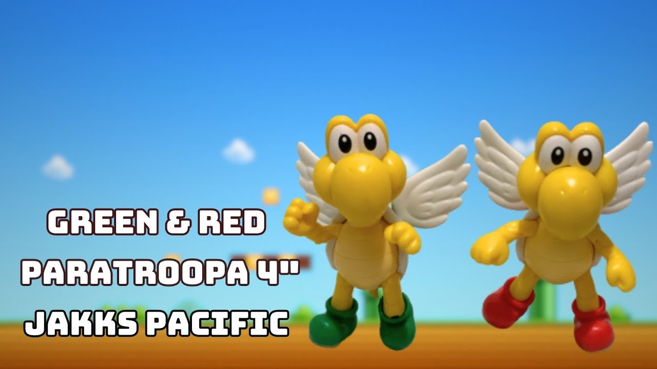 Jakks Pacific Koopa Paratroopa Verde Y Rojo 4" | Review - YouTube