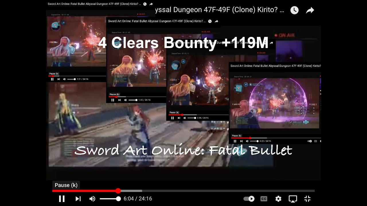 Sword Art Online: Fatal Bullet Abyssal Dungeon 47F-49F (Clone) Kirito ...