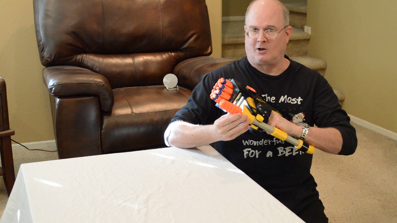 NERF Rapid Fire AS-20 Blaster Air Jet Power Series Demo - YouTube