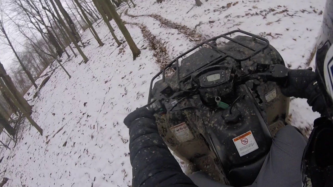 Atv Trail Riding In The Snow(1080p) - YouTube