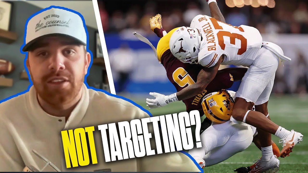 No Targeting Call? Refs Save Texas Against Arizona State - YouTube