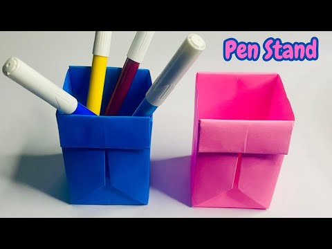 DIY pen stand/How to make pen stand with paper/No glue paper craft ...