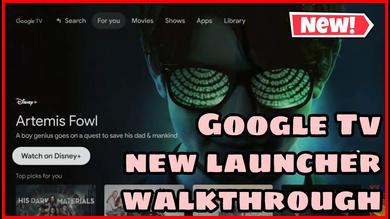 Google TV - A quick overview of the new launcher page - YouTube