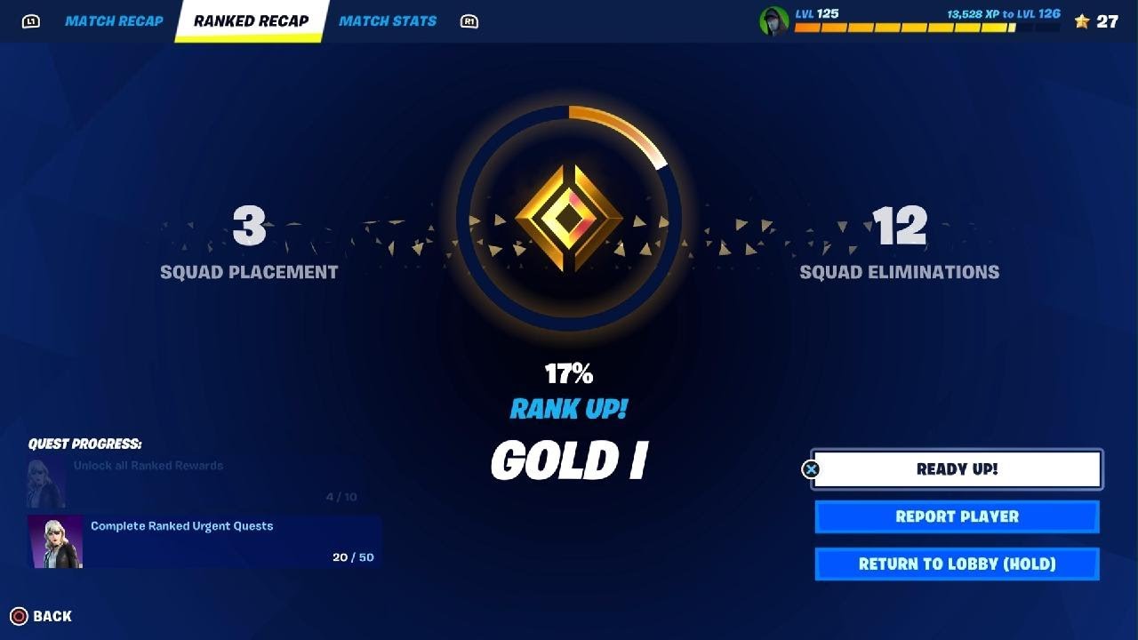 Fortnite Ranked, Silver 3 to gold 1 in 1 game - YouTube
