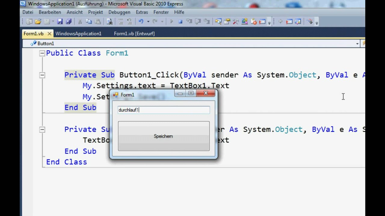 Visual Basic - #11 Intern Speichern (By XJC) [HD] - YouTube