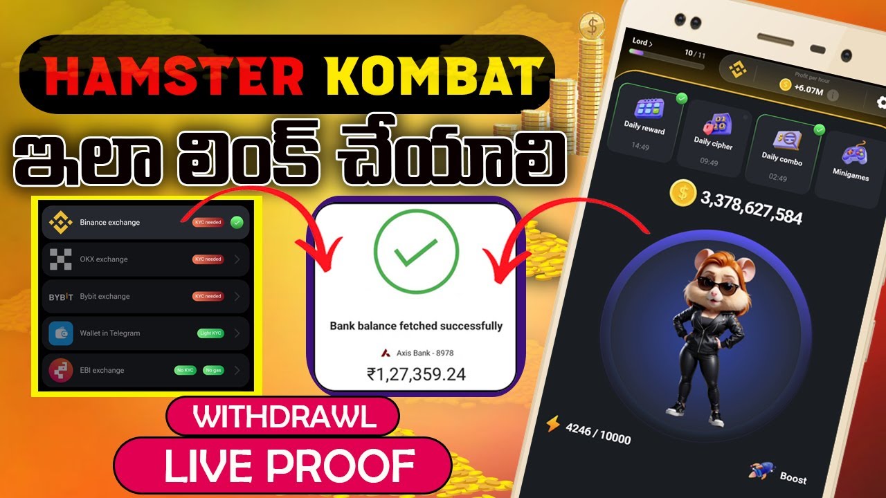 వెంటనే Link చేయండి | Hamster Kombat Registration | Hamster Combat Daily Combo | @ViralVasu - YouTube