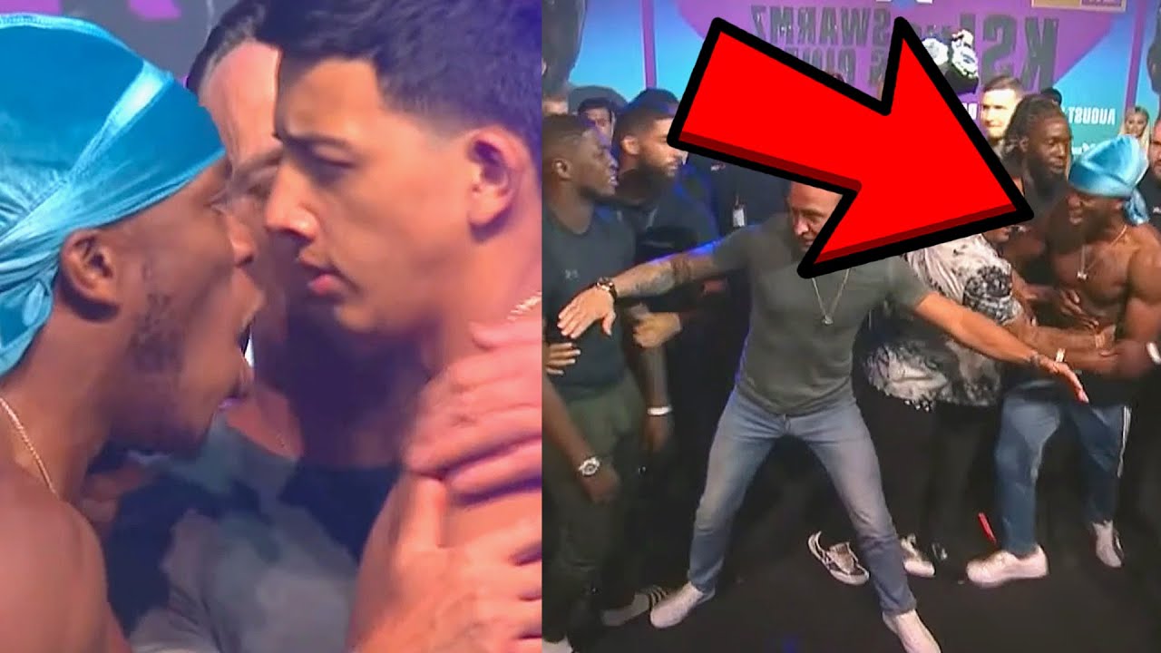 KSI & Swarmz Get Into A Fight During FINAL Weigh In - YouTube