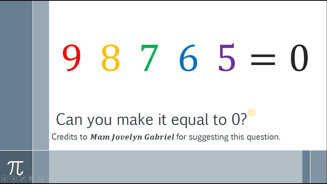Can You Make It Equal To ZERO YouTube Can You Make It Equal To ZERO YouTube