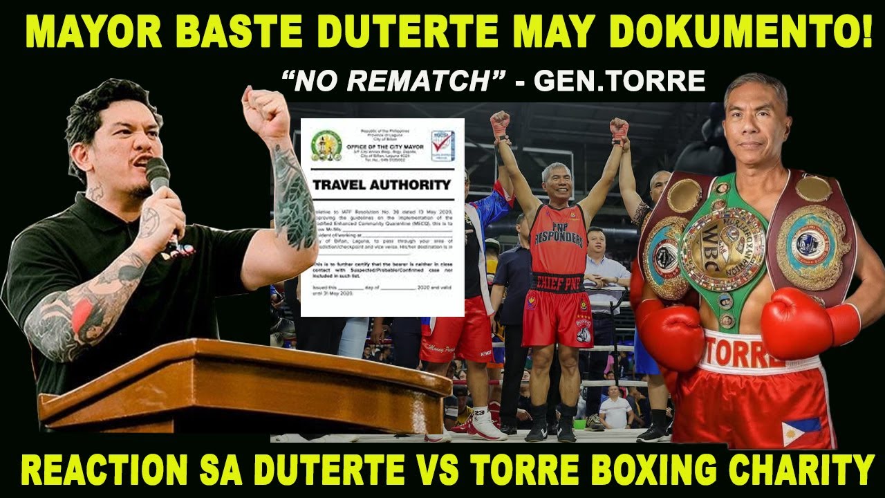 KAYA PALA UMALIS ! NO REMATCH! BASTE DUTERTE VS GENERAL TORRE LATEST ...