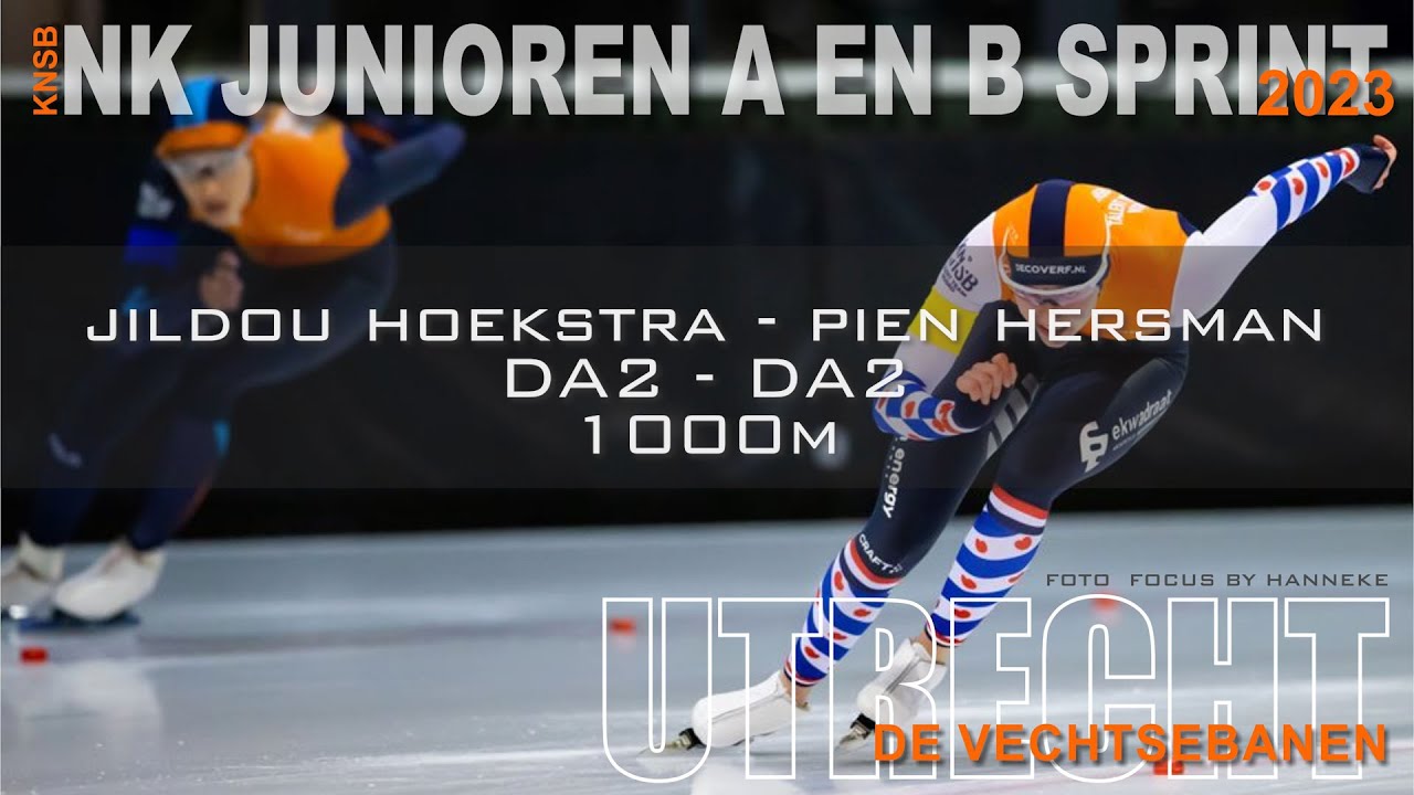 Jildou Hoekstra - Pien Hersman 1000m zaterdag NK Junioren Sprint ...