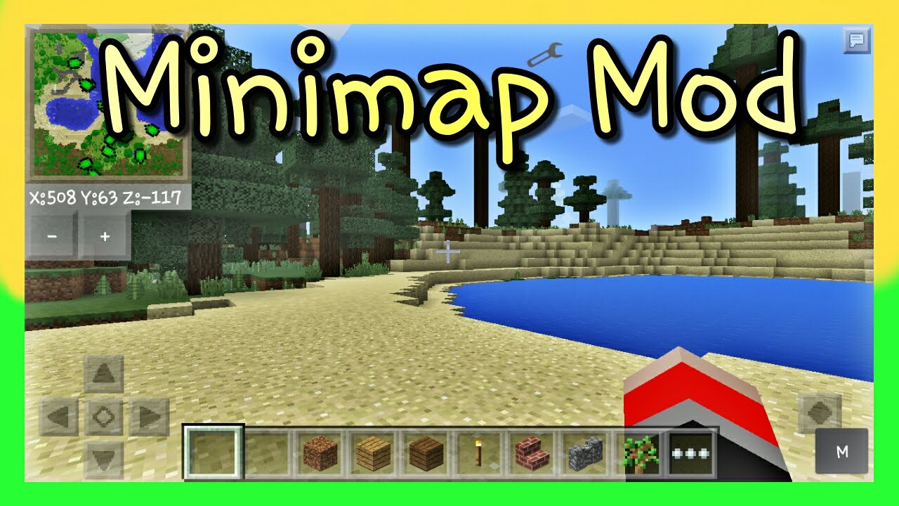 มอดแผนที่เล็กเล๊กกก Minimap Mod | Minecraft PE 0.13.1 - YouTube