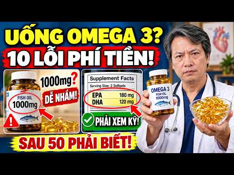 Uống OMEGA 3 Mỗi Ngày? 10 Sai Lầm Khiến PHÍ TIỀN, Kém Hiệu Quả – Sau 50 Phải Biết!