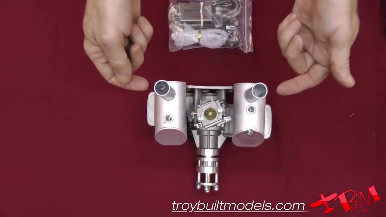 DLE Engines DLE 60 60cc Twin Gas Engine - YouTube