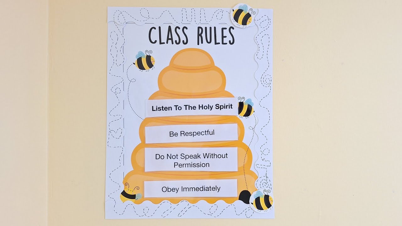 Classroom Rules Poster DIY - YouTube