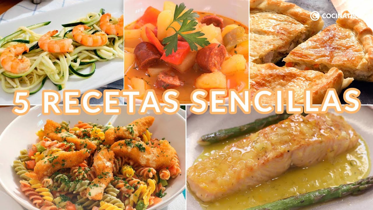 5 RECETAS sencillas para la semana: Saludables y deliciosas ...