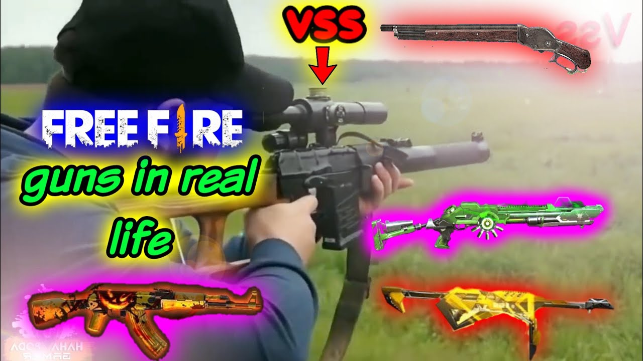 garena free fire guns in real life|Groza,Mp40,Scar,M1887,Ak47,Ump,M500 ...