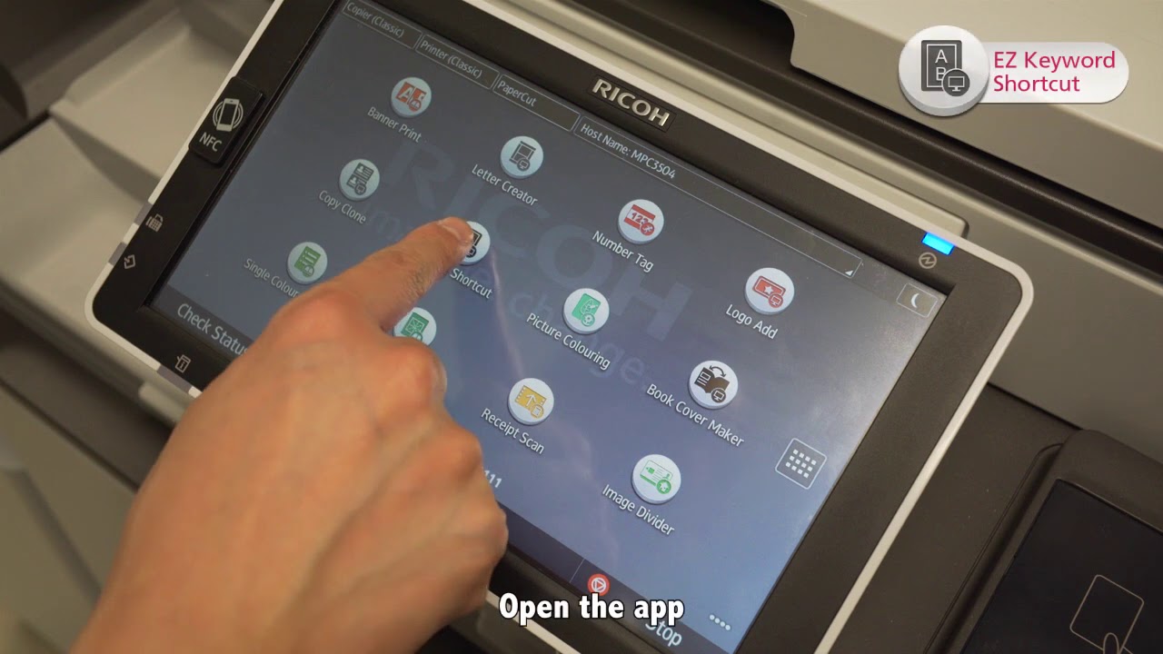 RICOH EZ Plus - Keyword shortcut - YouTube