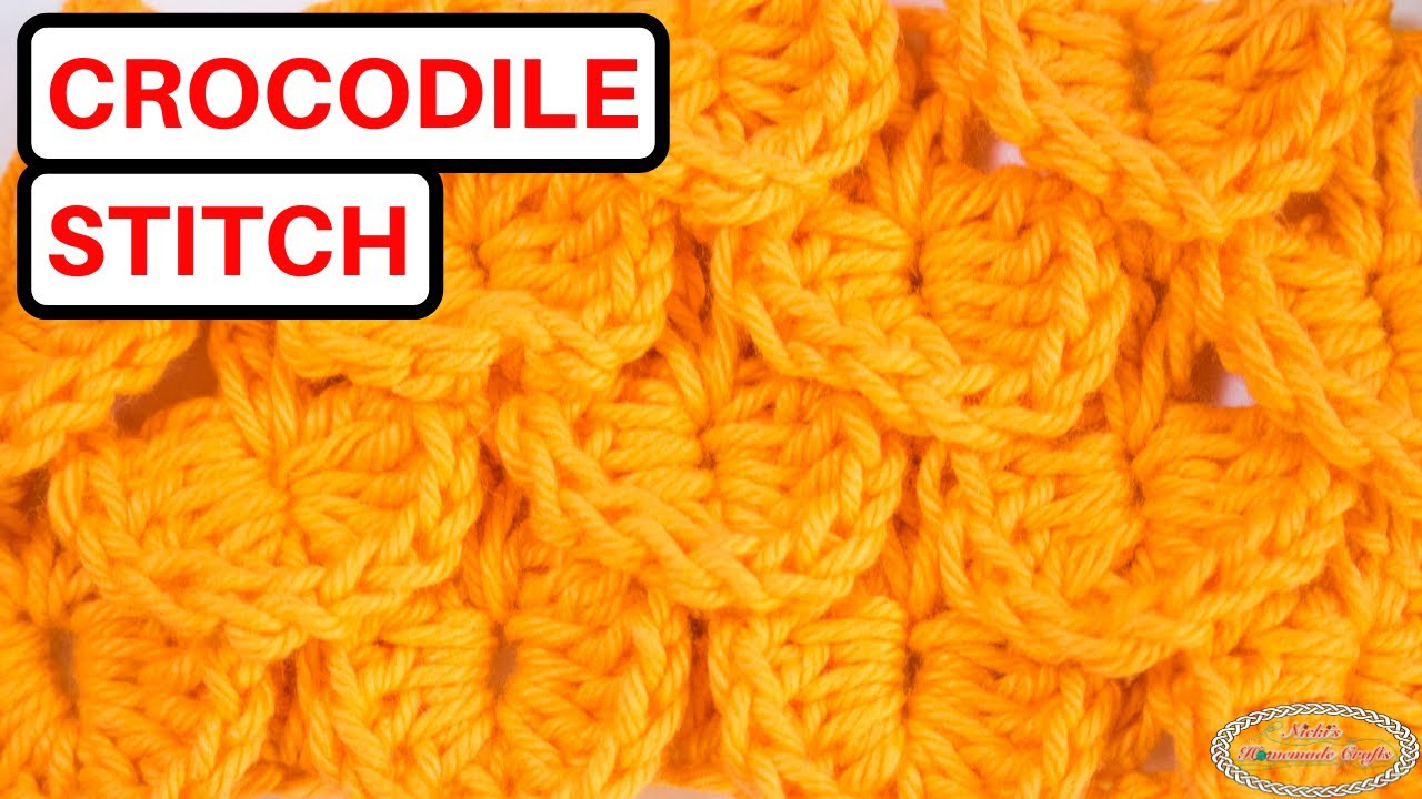 How to: CROCHET CROCODILE Stitch - EASY Tutorial - YouTube