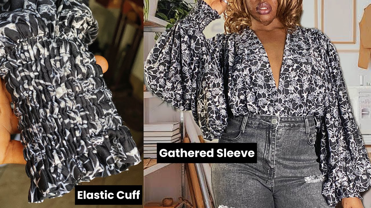 Making a Gathered Sleeve with Elastic Cuff - YouTube