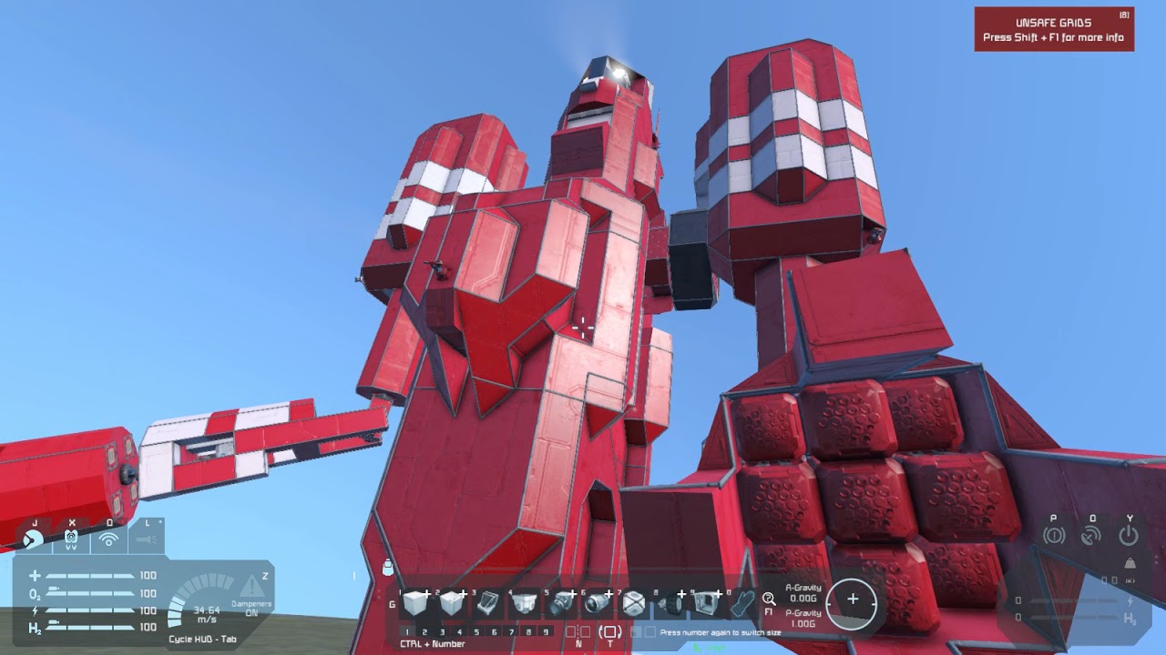 Space engineers 200 meter bipedal killer mech - YouTube